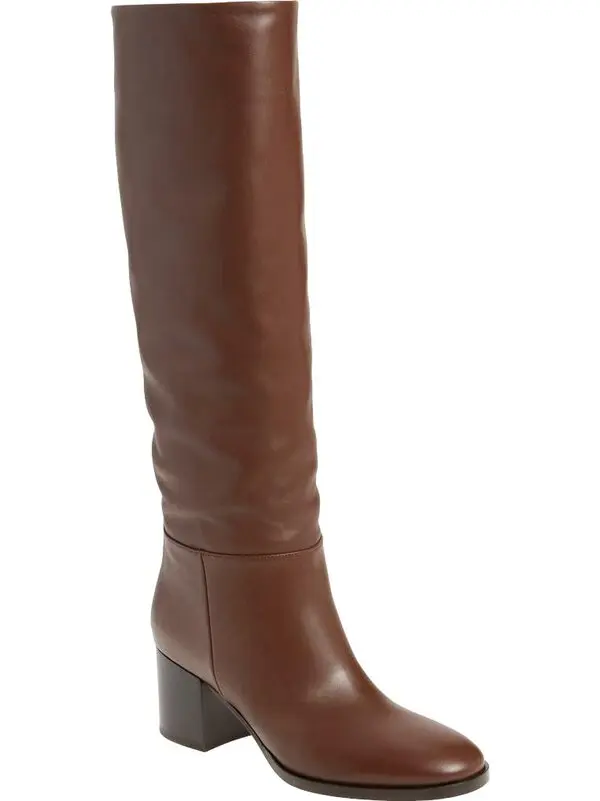 GIANVITO ROSSI Block Heel Tall Boots - Brown