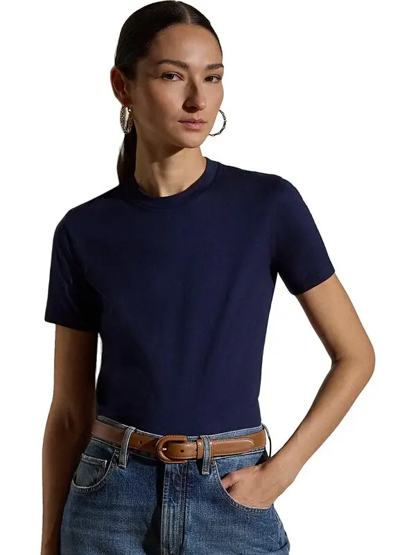 Ralph Lauren Hallie Cotton Jersey Tee - Lux Navy