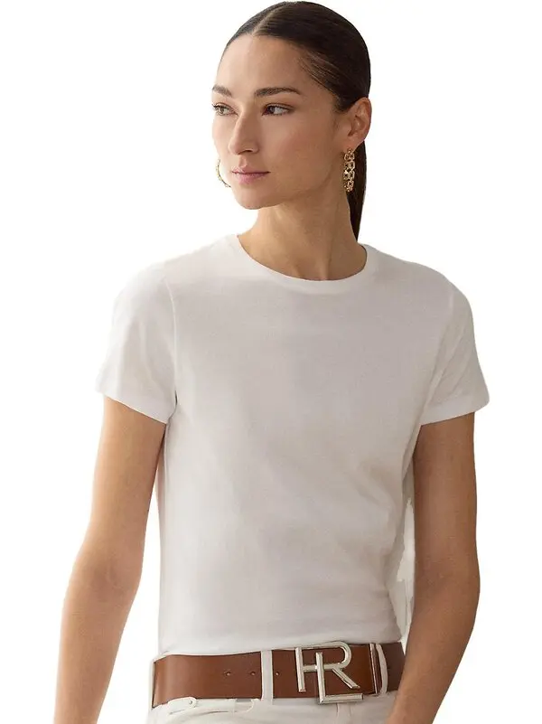 Ralph Lauren Hallie Cotton Jersey Tee - Optic White