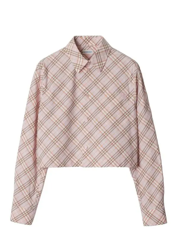 Burberry Cropped Check Shirt - Floss