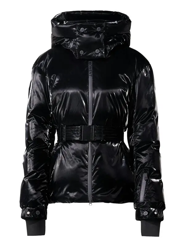 Perfect Moment Candice Down Parka Jacket - Black-liquid