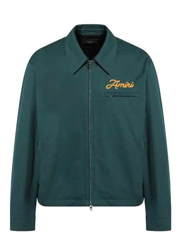 Amiri Zipped Logo Jacket - Green