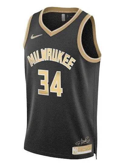 Nike Nba Mvp Giannis Antetokounmpo Milwaukee Bucks 2024 Select Series Drifit Swingman Jersey - Club Gold/black