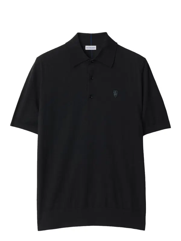 Burberry Wool Polo Shirt - Black
