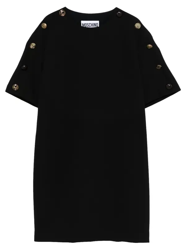 Moschino Crepe Mini Dress - Black