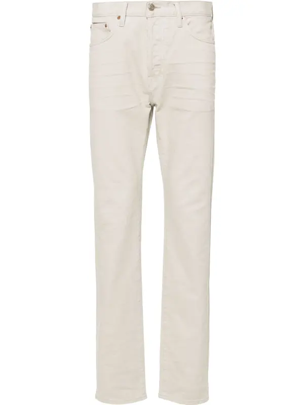 TOM FORD Mid-rise Slim-fit Jeans - Neutrals