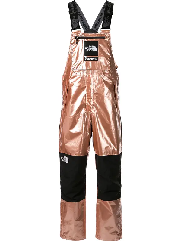 Supreme Tnf Metallic Bib Pant - Gold