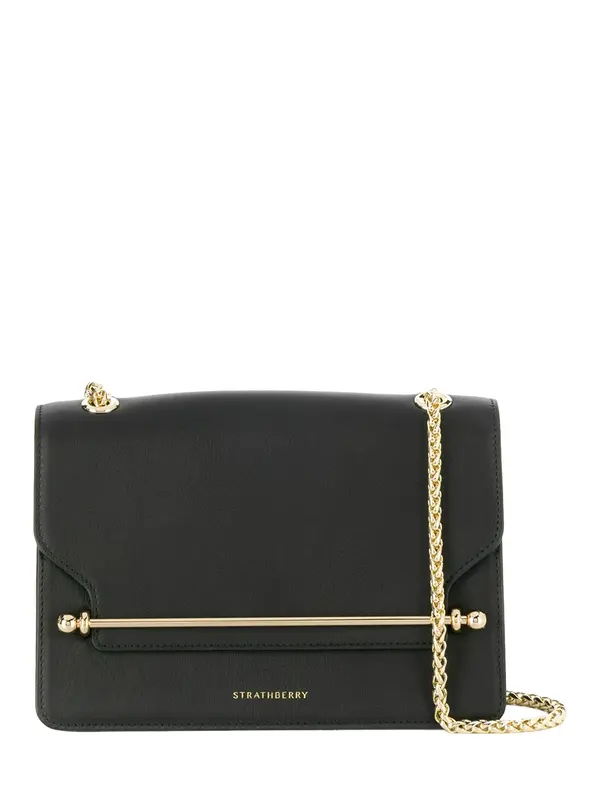 Strathberry Bar Detail Shoulder Bag - Black