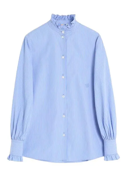 Valentino Garavani Classic Striped Poplin Shirt - Iris Liliac