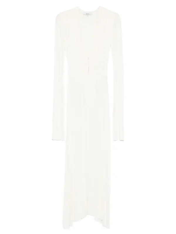 MANURI Suki Flute Sleeve Maxi Dress - White