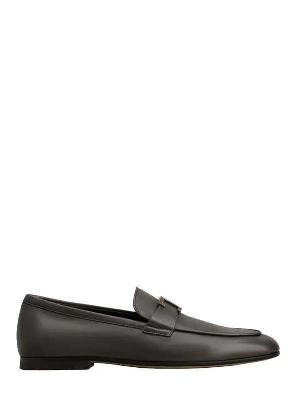 TOD'S T Timeless Leather Loafers - Grey