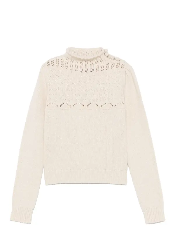 Valentino Garavani Open-knit Sweater - Neutrals
