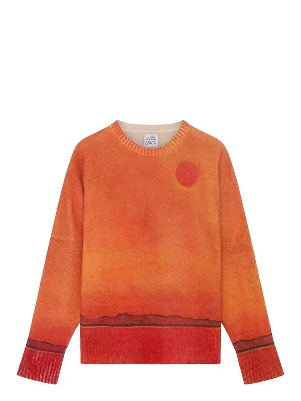 DONDE ESTEBAN Barú Print Sweater - Orange
