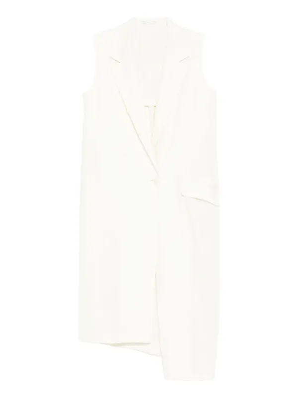 Y’s Single-breasted Vest Coat - Neutrals