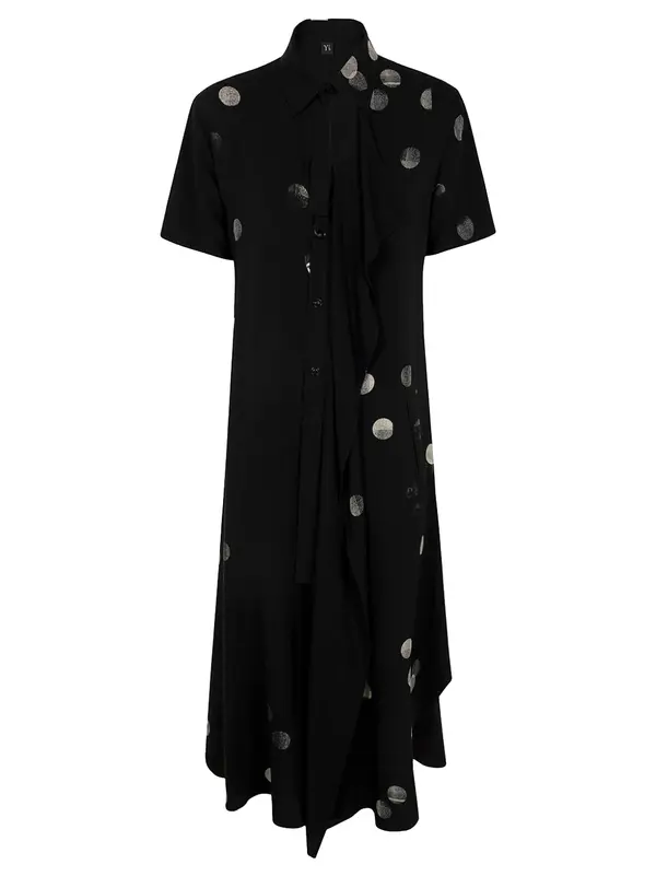 Y’s Polka-dot Dress - Black