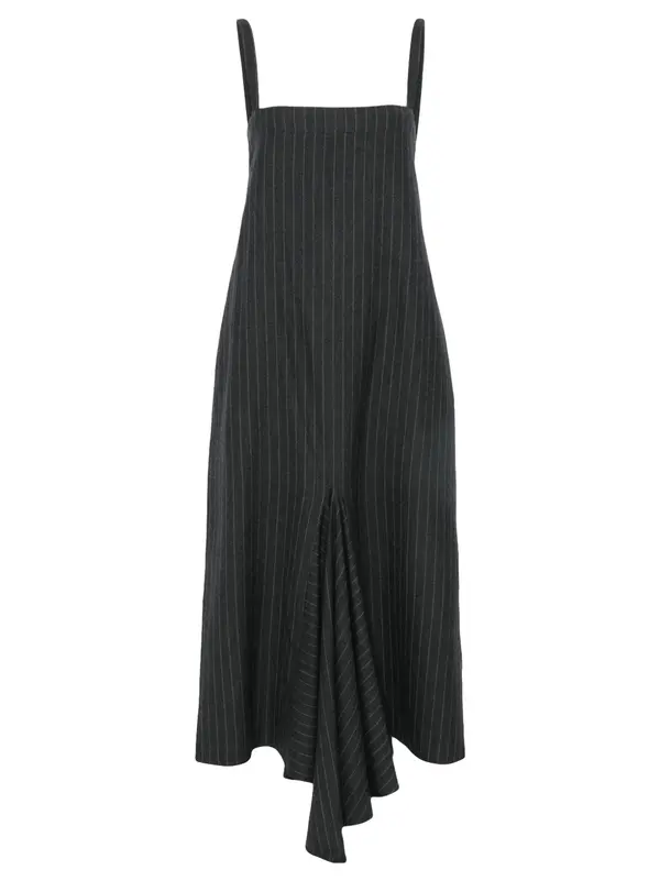 RACIL Lauren Pinstripe Midi Dress - Grey
