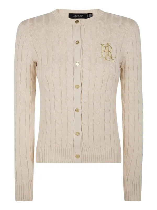 Ralph Lauren Logo-embroidered Cardigan - Neutrals