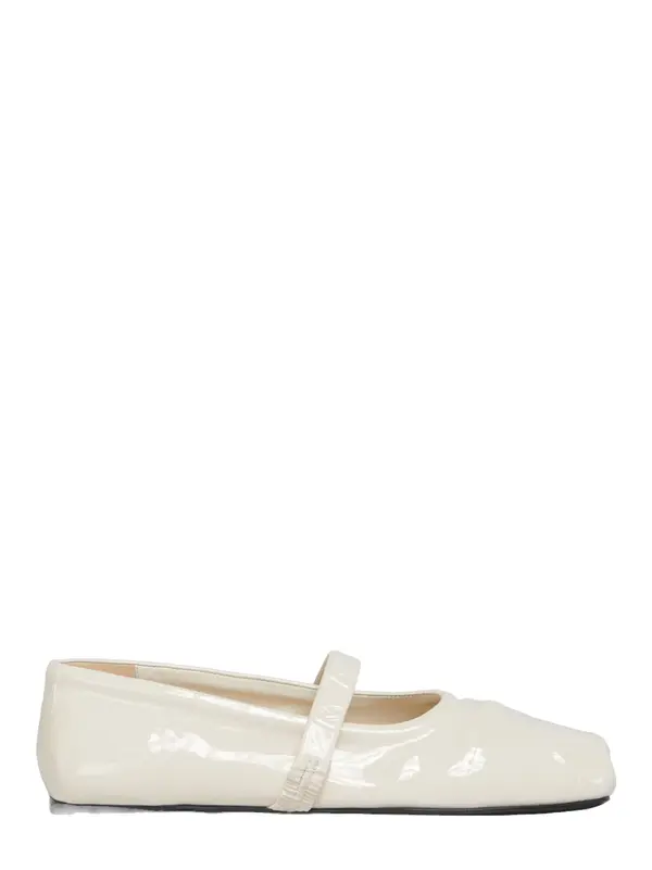 Marni Patent-leather Ballerina Flats - White