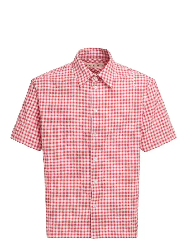 Marni Check Pattern Shirt - Red