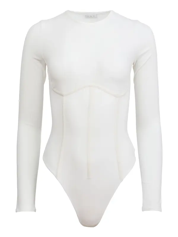 Fleur Du Mal Organic Cotton-blend Bodysuit - Neutrals