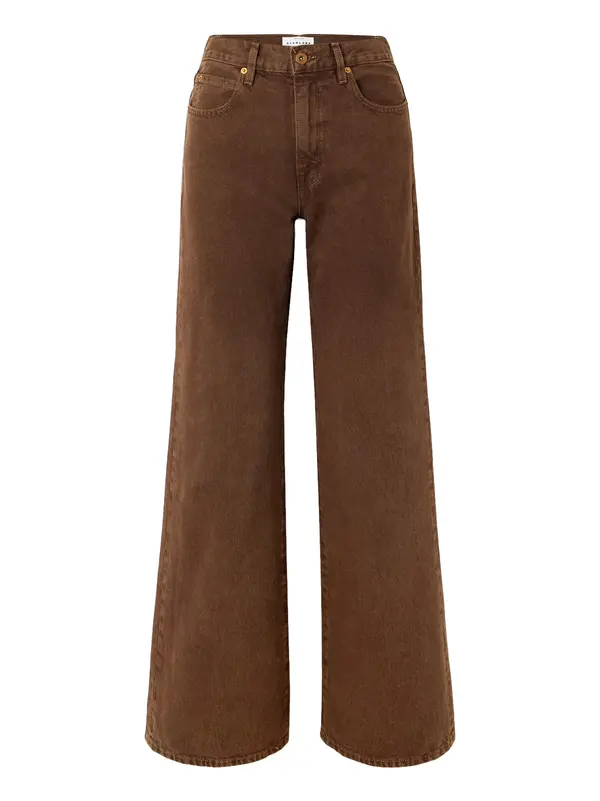 SLVRLAKE Grace High-rise Wide-leg Jeans - Brown
