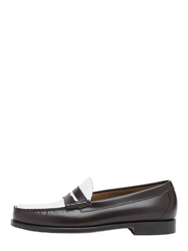 G.H. BASS & CO. Larson Penny Loafer - Dark Brown/white Leather