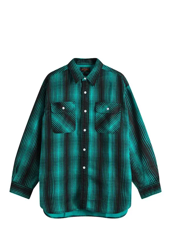 BEAMS Flannel Work Shirt - Green