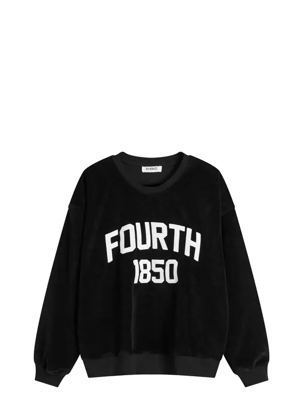 4TH & RECKLESS Cadie Velour Sweatshirt - Black