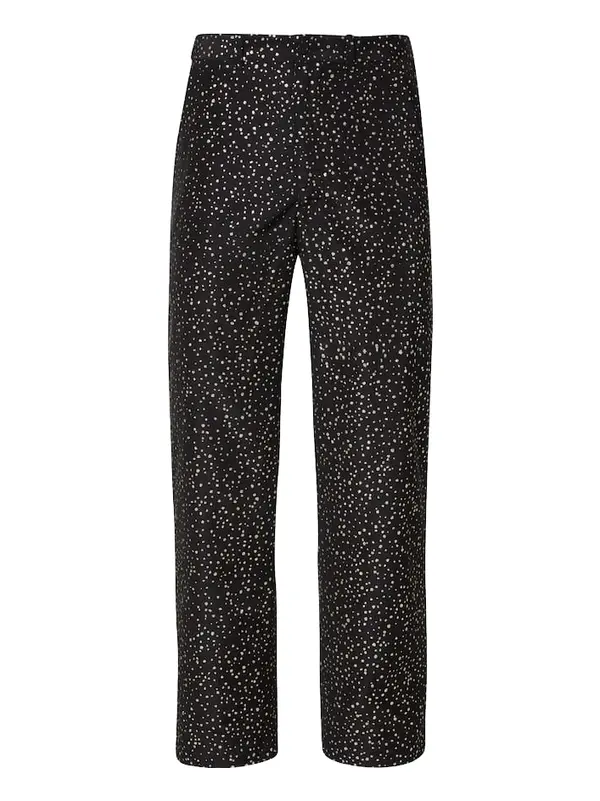BODE Glitter Faille Straight Leg Pants - Black