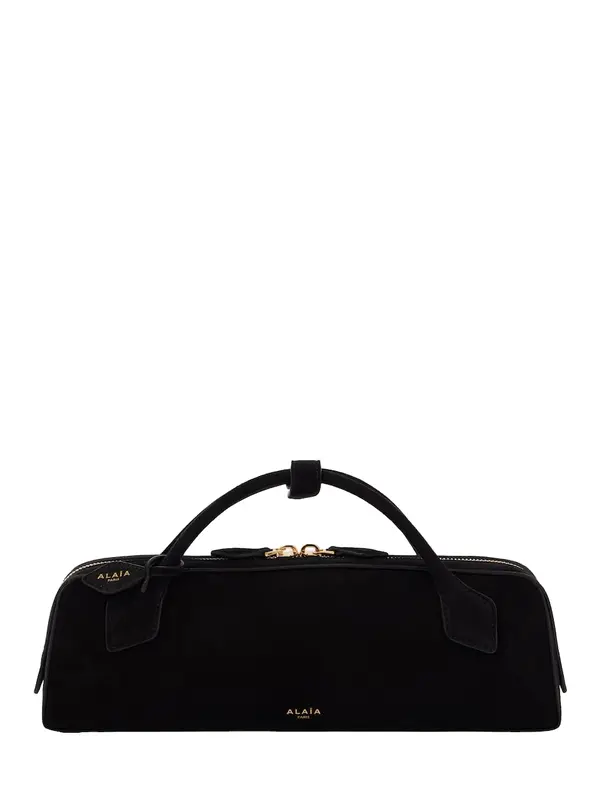 Alaïa Le Teckel Suede Clutch - Black