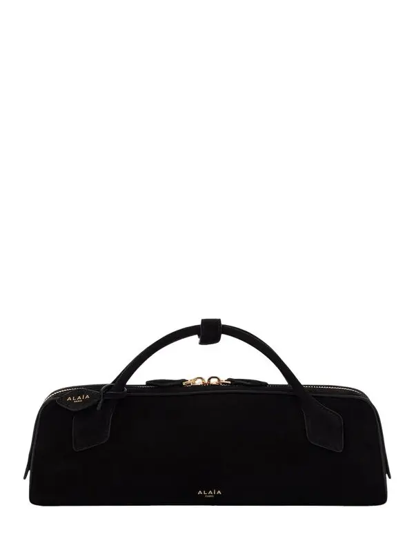Alaïa Le Teckel Suede Clutch - Black