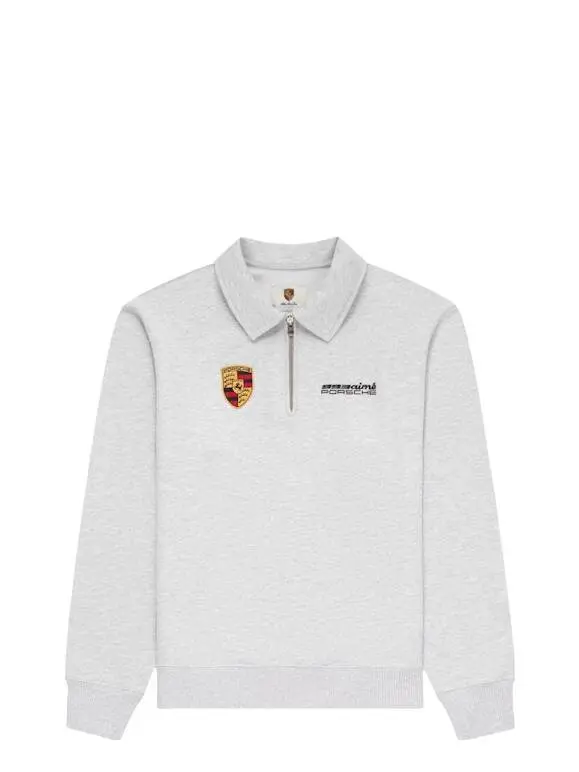 Aimé Leon Dore X Porsche 993 Turbo Quarter Zip Pullover - Silver Mix