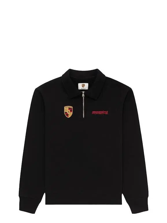 Aimé Leon Dore X Porsche 993 Turbo Quarter Zip Pullover - Jet Black