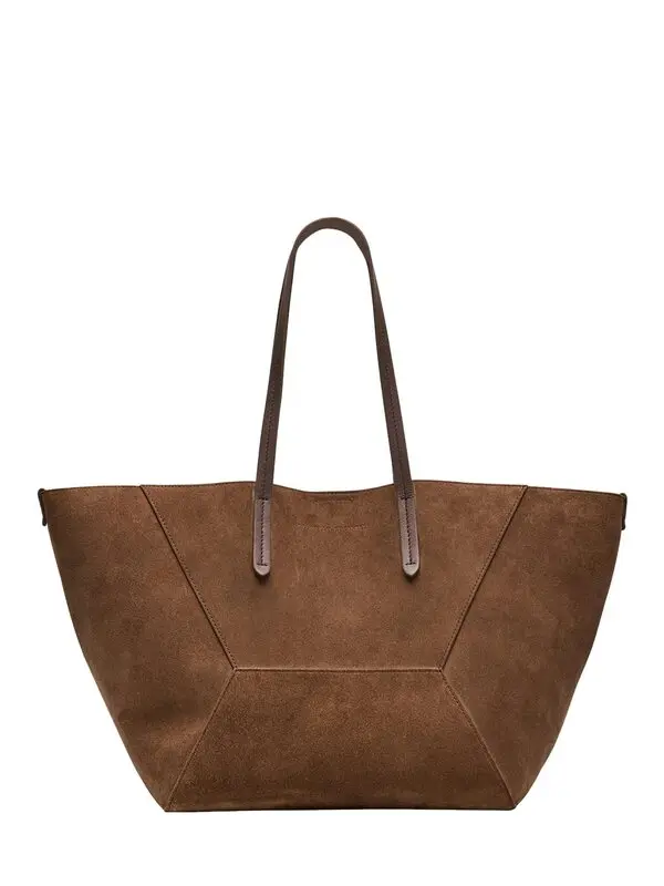 Brunello Cucinelli Bc Duo Geometric Tote Bag - Medium Brown