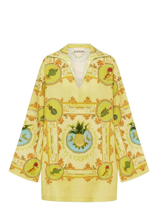 ALEMAIS La Musica Tunic Dress - Lemon