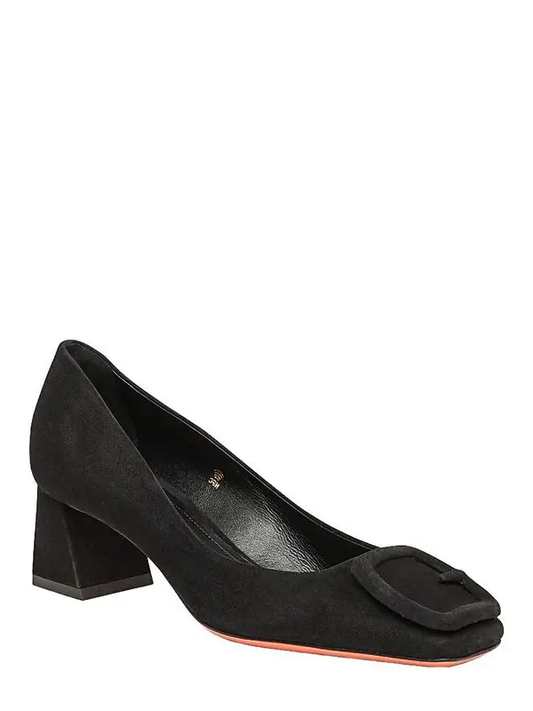 Santoni Suede Pumps - Black