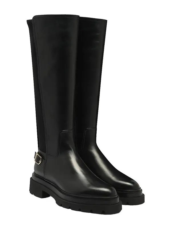 Santoni Erin Lug Sole Boots - Black