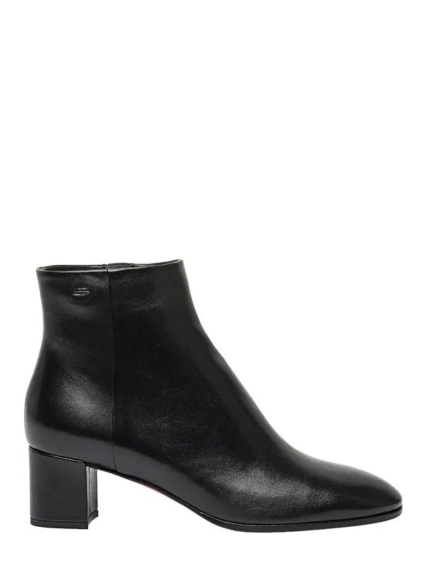 Santoni Halfrida Zip-up Bootie - Black