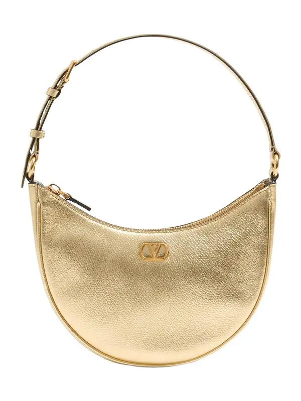 Valentino Garavani Mini Leather Vlogo Shoulder Bag - Gold
