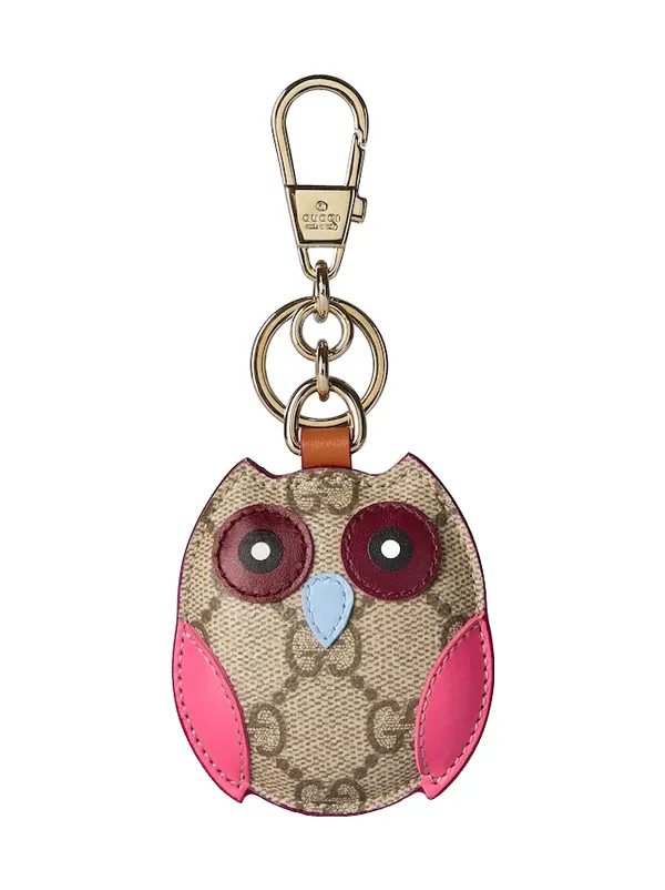 Gucci Gg Canvas Owl Bag Charm - Beige