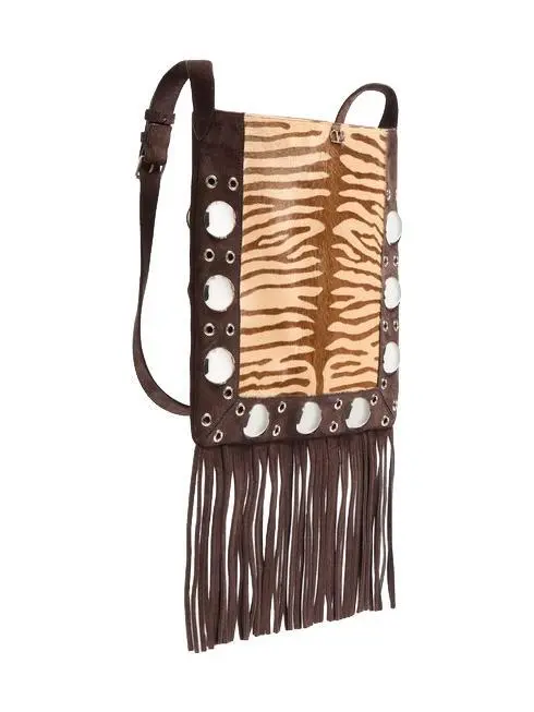Valentino Garavani Nellcôte Shoulder Bag In Pony-effect Calfskin - Beige
