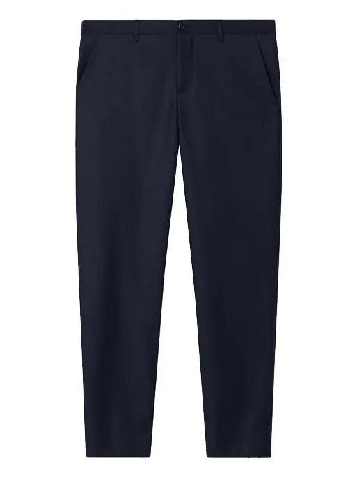 Giorgio Armani Wool And Cashmere Gabardine Trousers - Navy