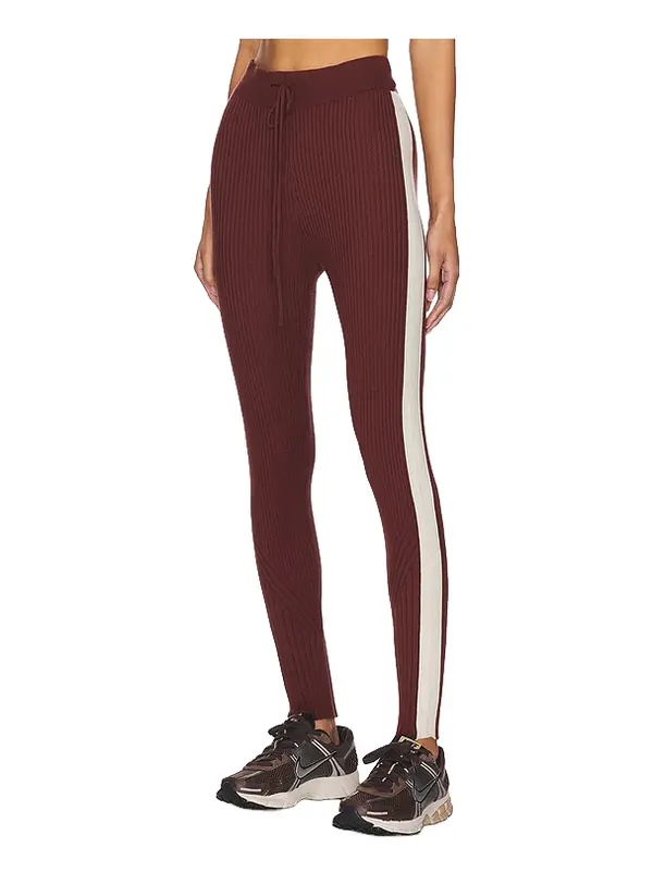 Varley Aiden Knit Legging - Red Chocolate
