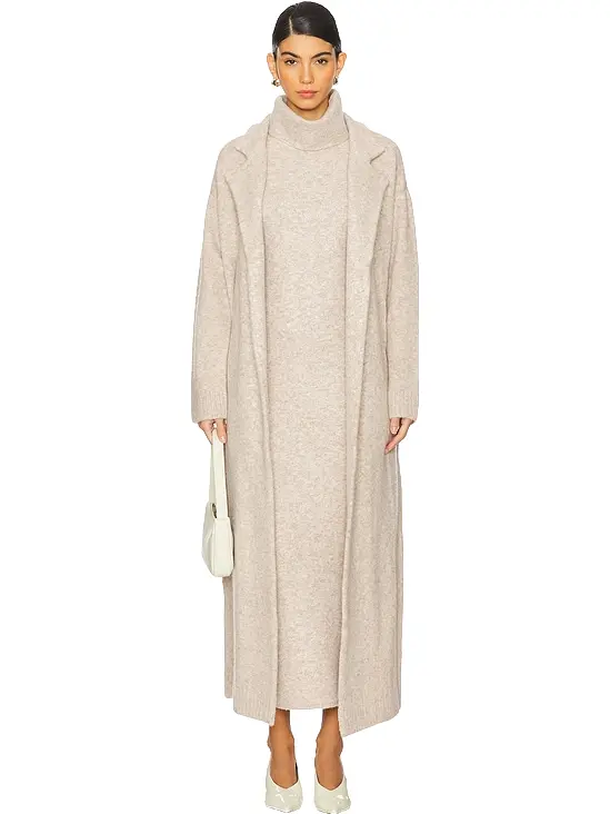 CAMILA COELHO Jona Maxi Sweater Coat - Beige