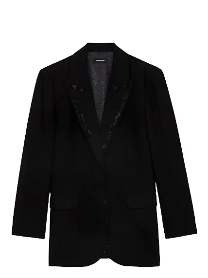Zadig&Voltaire Viva Rhinestone-embellished Blazer - Black