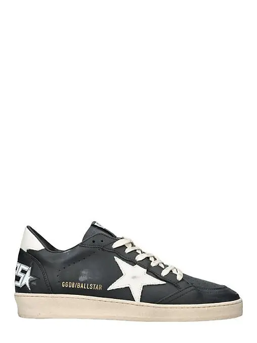 GOLDEN GOOSE Ballstar Leather Low-top Trainers - Blk/white