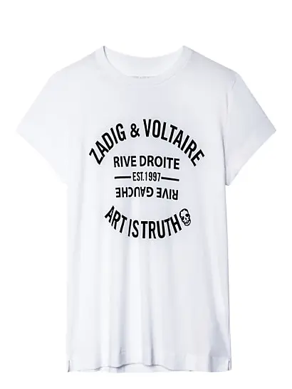 Zadig&Voltaire Text-print Cotton-jersey T-shirt - Blanc