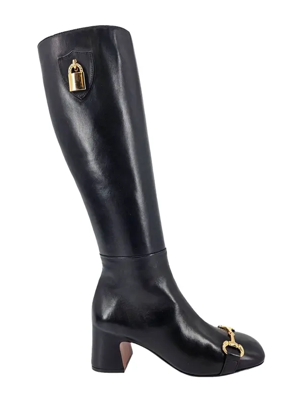 MADISON.MAISON Above-knee Leather Boots - Black