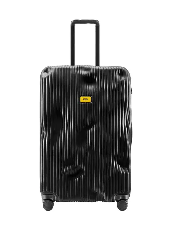 CRASH BAGGAGE Stripe Suitcase - Black