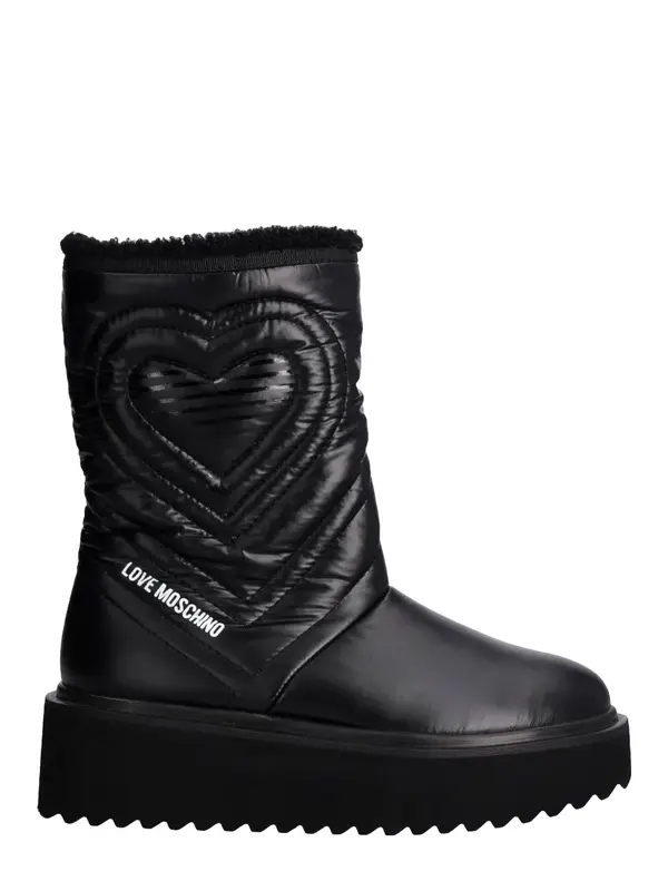 Moschino Quilted Platform Boots - Black